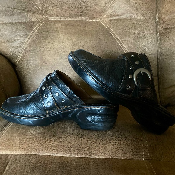 Born | Shoes | Born Black Leather Clogs | Poshmark